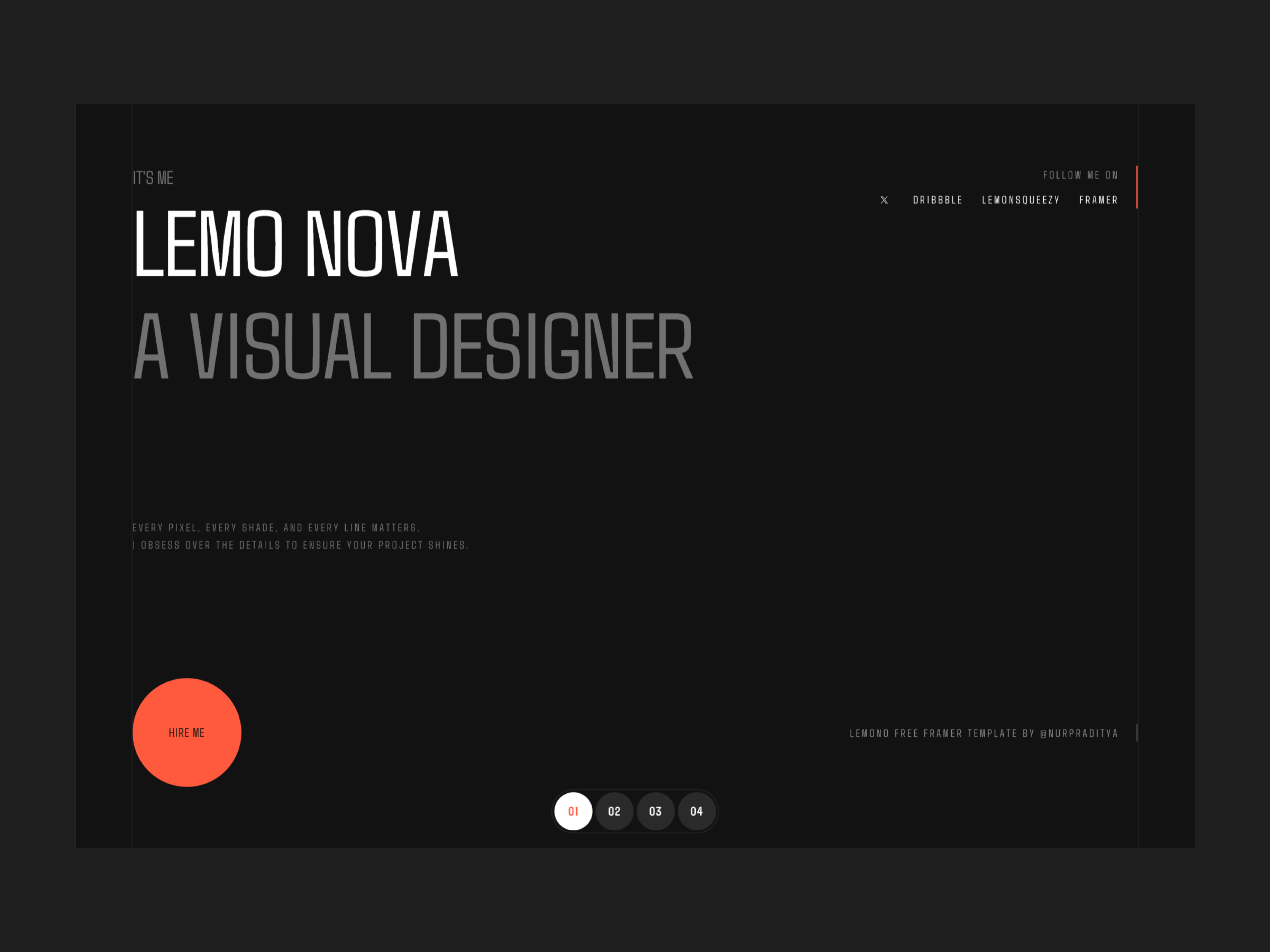 Lemono - Personal Website Template - Framplates | Framer Templates